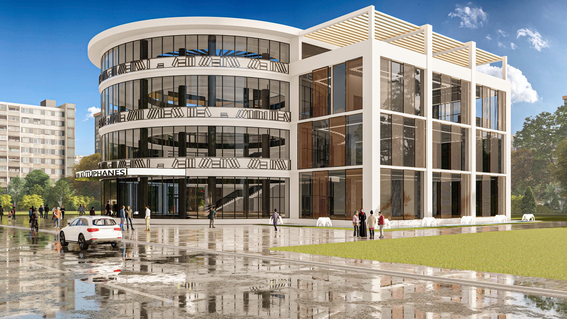 Kepez Belediyesi - Antalya Kütüphanesi hızla yükseliyor