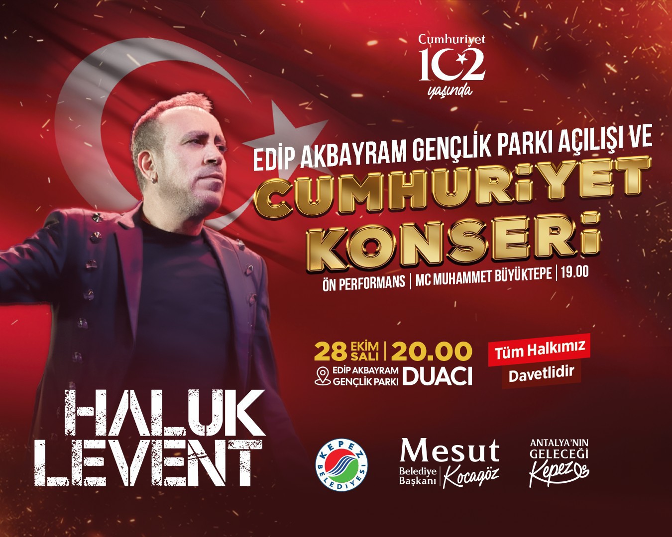 Kepez Belediyesi - Edip Akbayram Gençlik Parkı, Cumhuriyet coşkusuyla ...